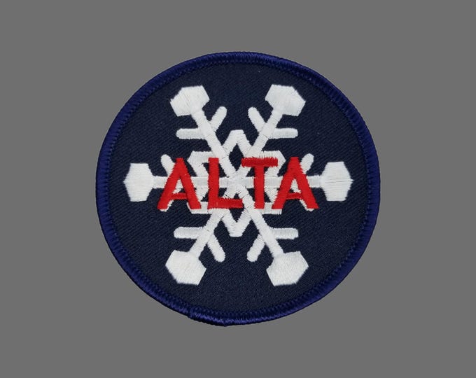 Utah Patch Alta UT Ski Area Travel Patch Iron on UT Souvenir Patch ...