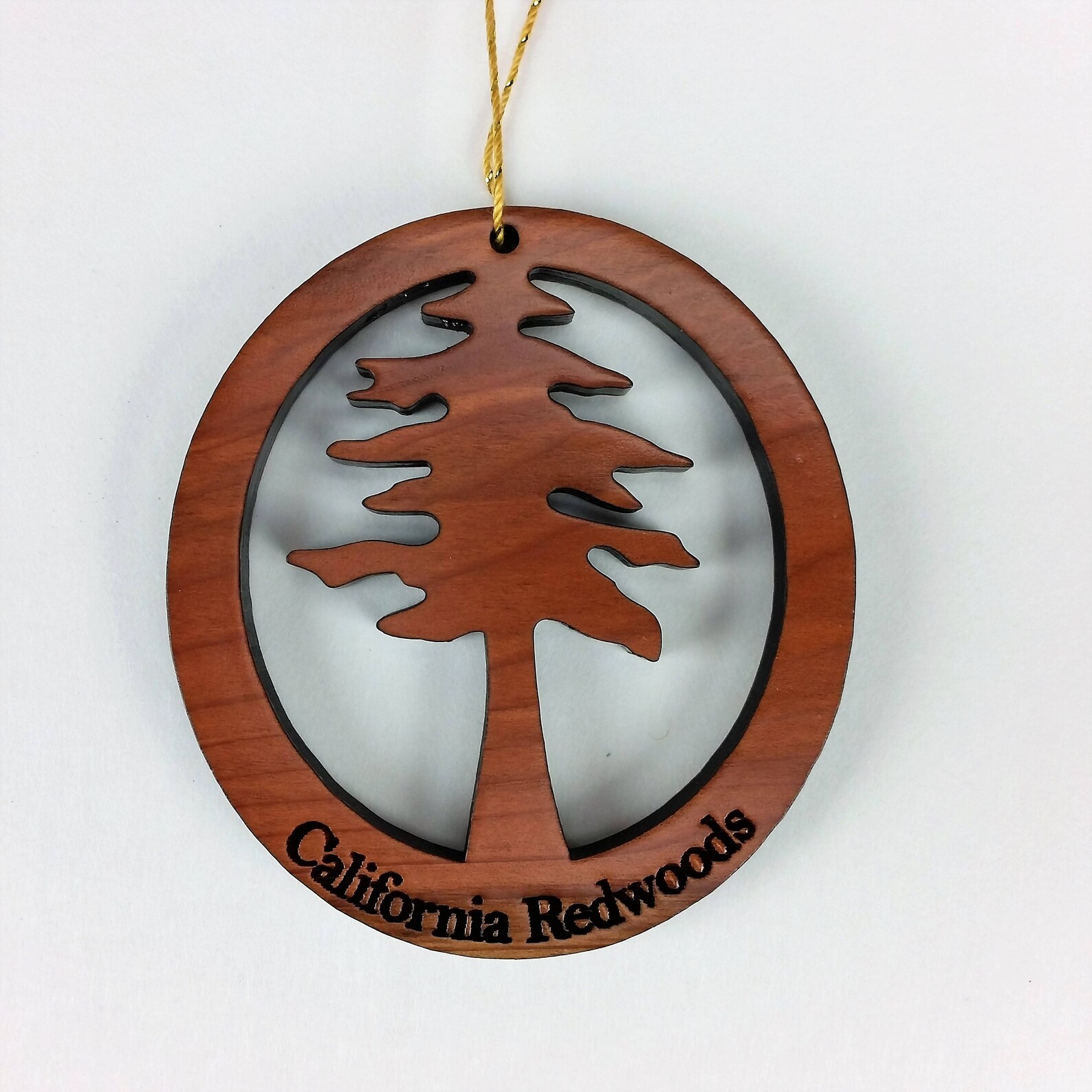 Redwood Ornament Redwood Tree Oval California Redwoods - Etsy