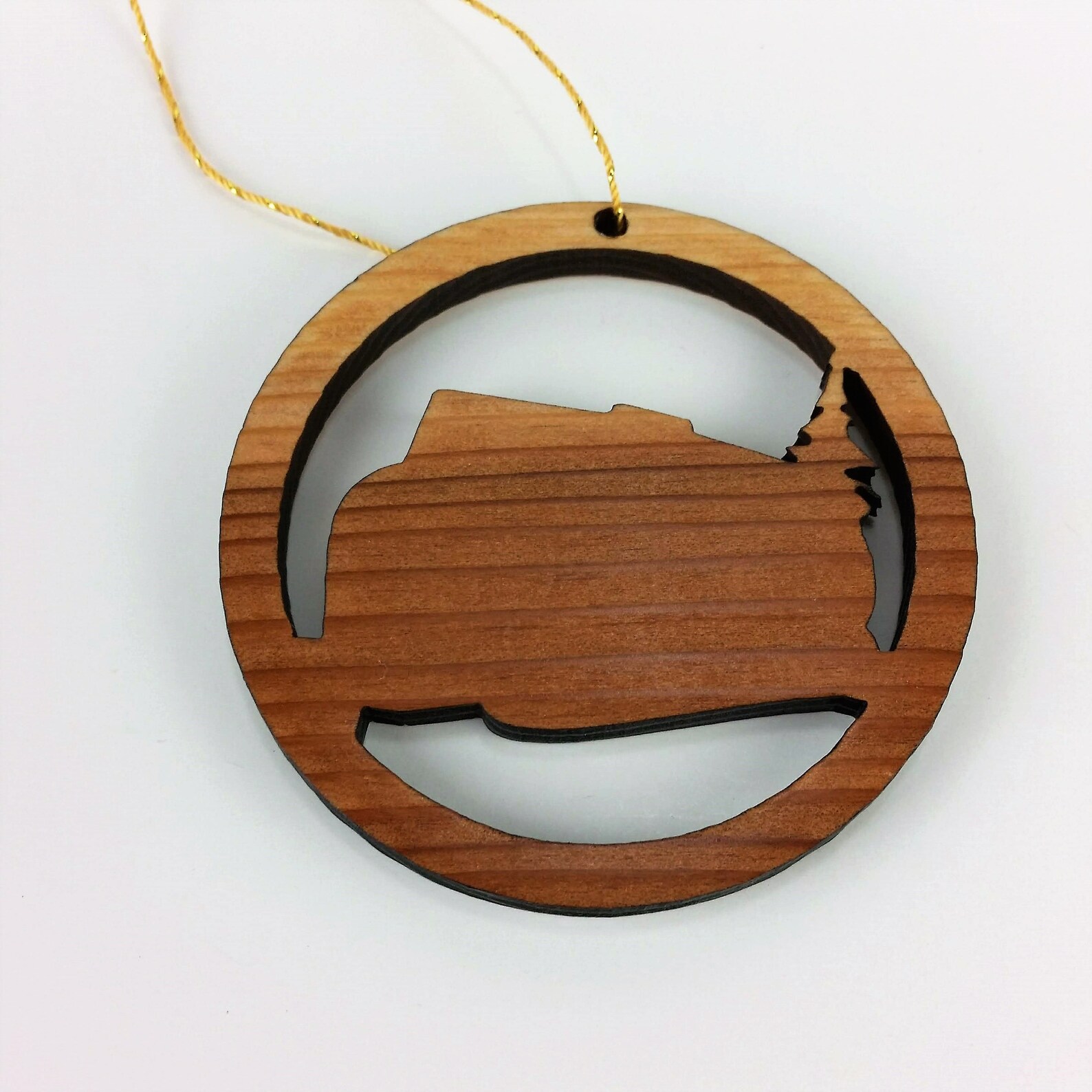 One Log House Wood Laser Cut Christmas Ornament California Redwood ...