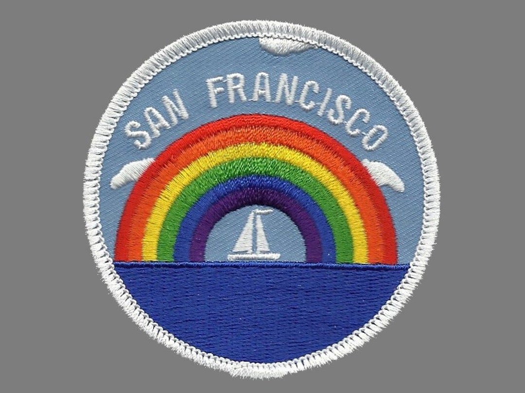 San Francisco Patch – Rainbow and Sailboat – California Souvenir Iron ...