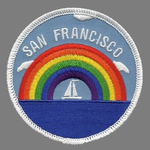 San Francisco Patch – Rainbow and Sailboat – California Souvenir Iron ...