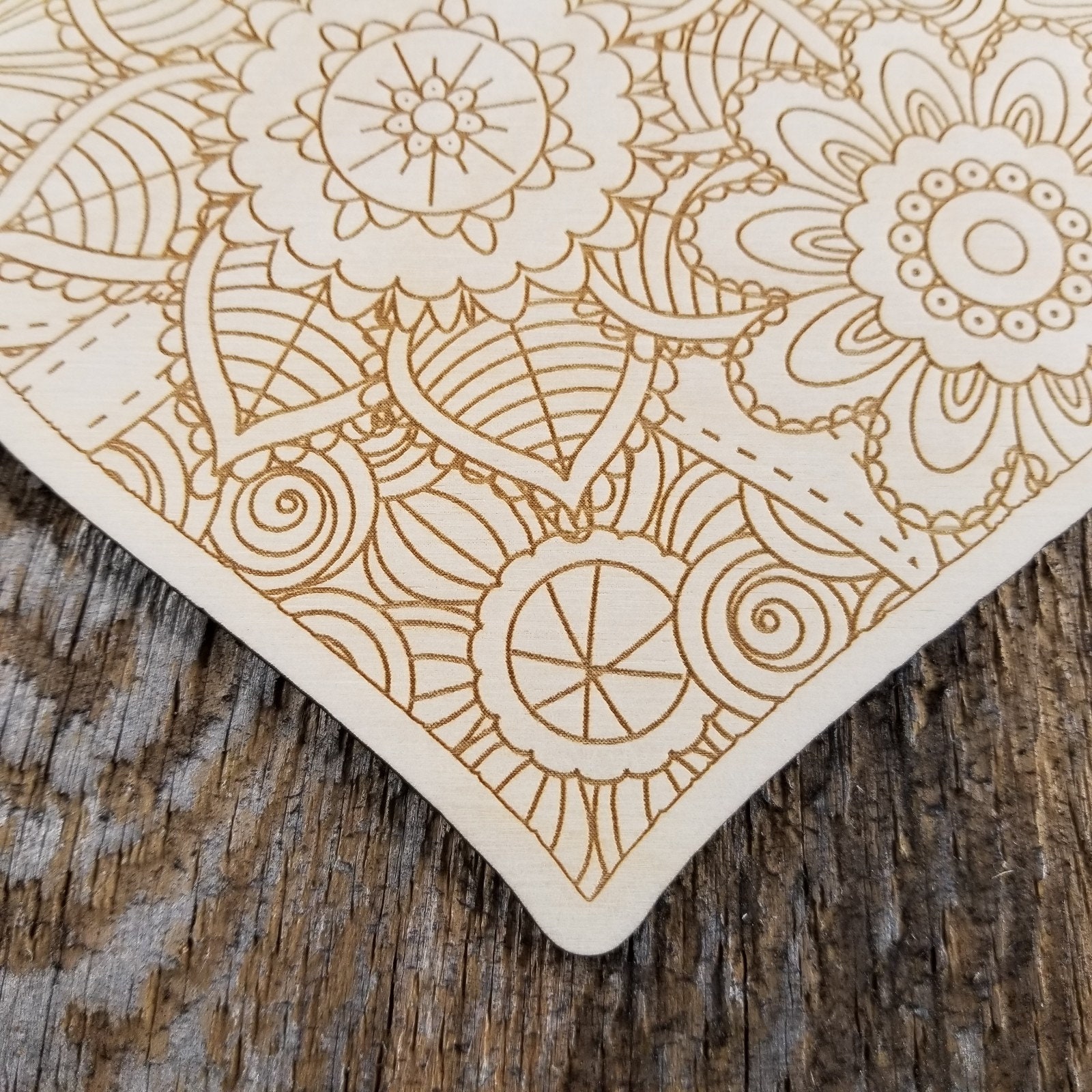 Color Your Own Wood Art ONLY DIY Wood Trivet Coloring | Etsy