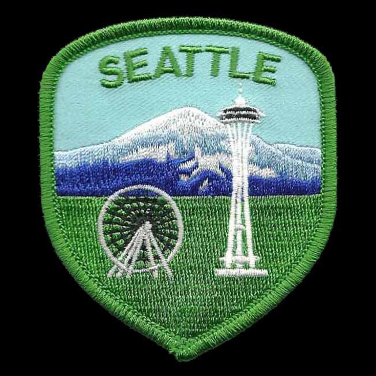 Seattle Patch – Space Needle – Mt Rainier Washington Ferris Wheel WA ...