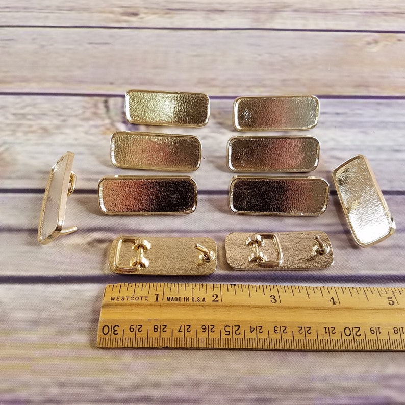 10 SMALL Gold Tone Belt Buckle Blanks - Jewelry Making - Belt Buckle ...