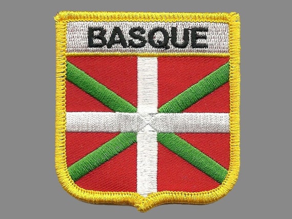 Basque Flag Patch Iron on Shield Country Pride Travel - Etsy