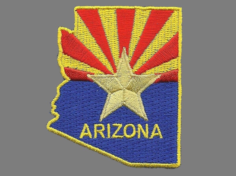 Arizona Patch AZ State Flag Badge Copper Star Cutout Shape | Etsy