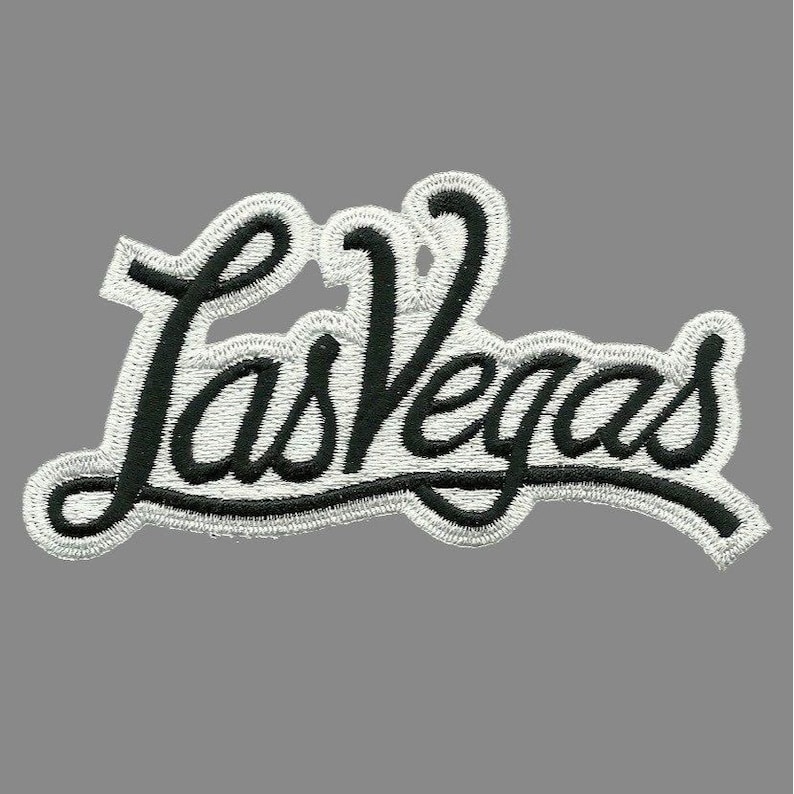 Nevada Patch – Las Vegas – Script Font Black and White – Travel Patch ...