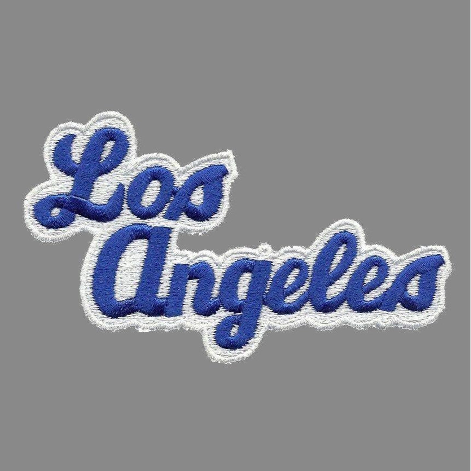 Los Angeles Patch Script Blue and White Travel Patch Iron - Etsy