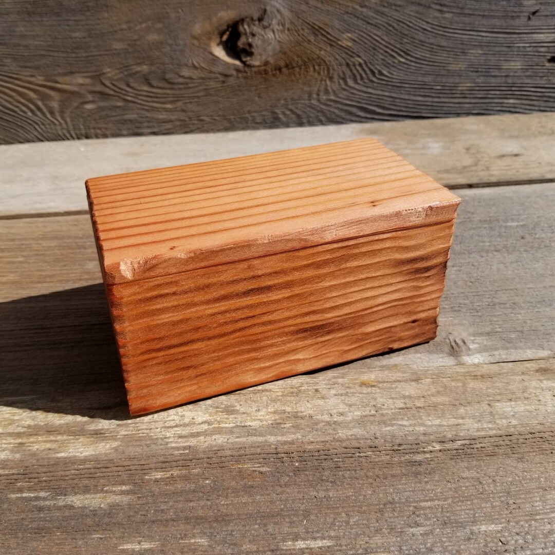 Wood Box Redwood Rustic Handmade California Redwood Jewelry - Etsy