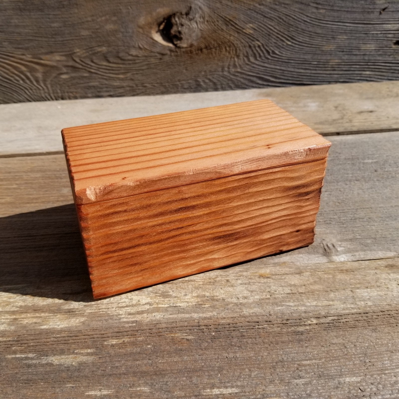 Wood Box Redwood Rustic Handmade California Redwood Jewelry | Etsy