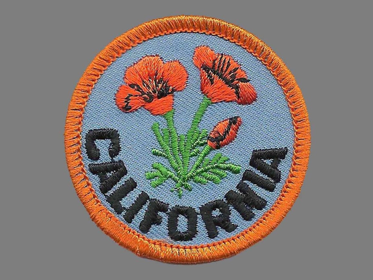 California Poppy State Flower Patch Iron on 2 Inch Circle - Etsy
