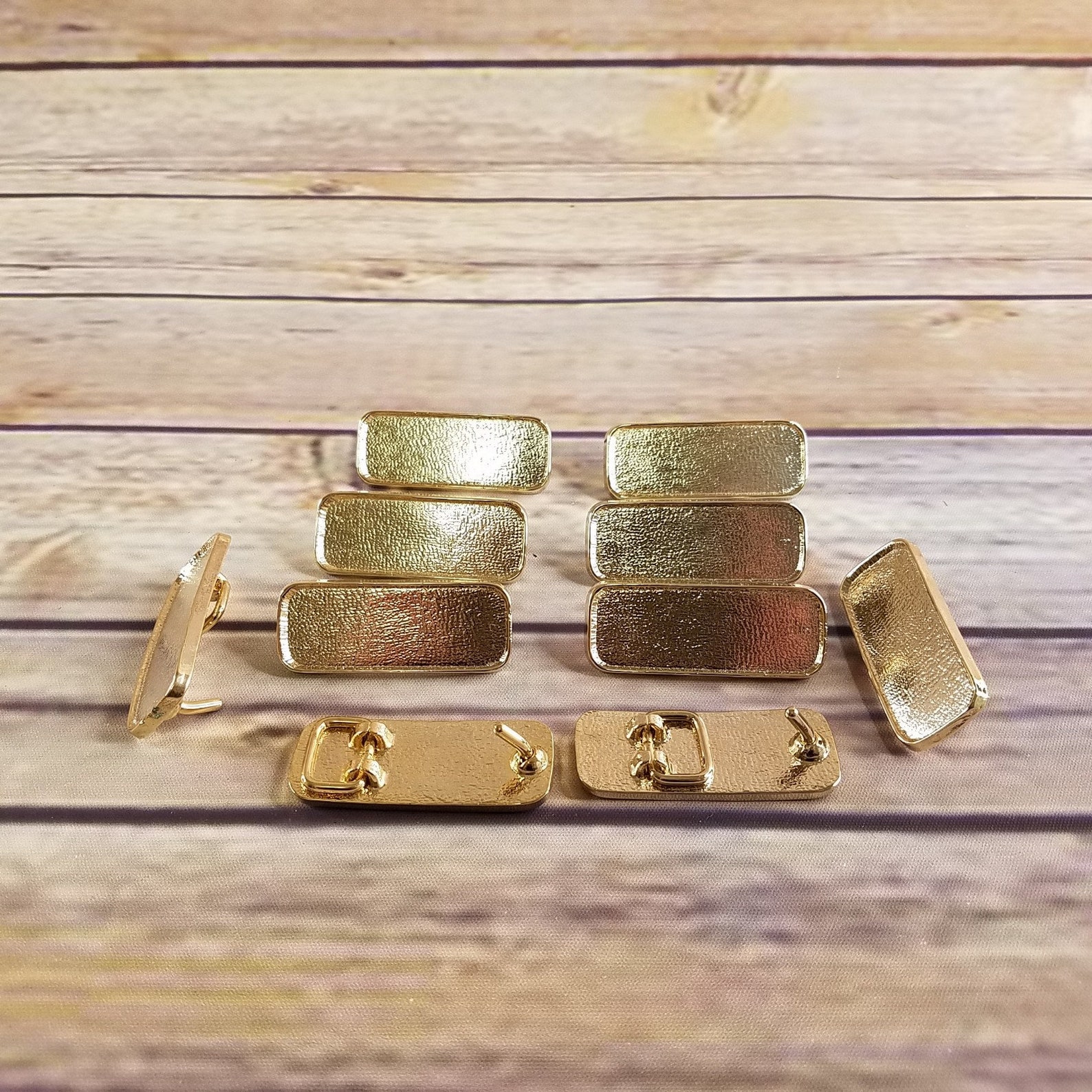 10 SMALL Gold Tone Belt Buckle Blanks - Jewelry Making - Belt Buckle ...