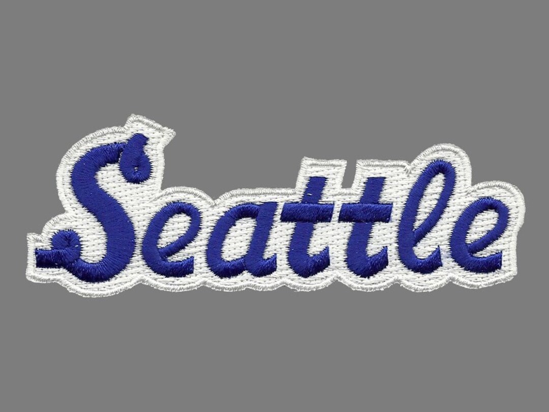 Seattle Patch – Script Blue and White – Washington Souvenir – Travel ...