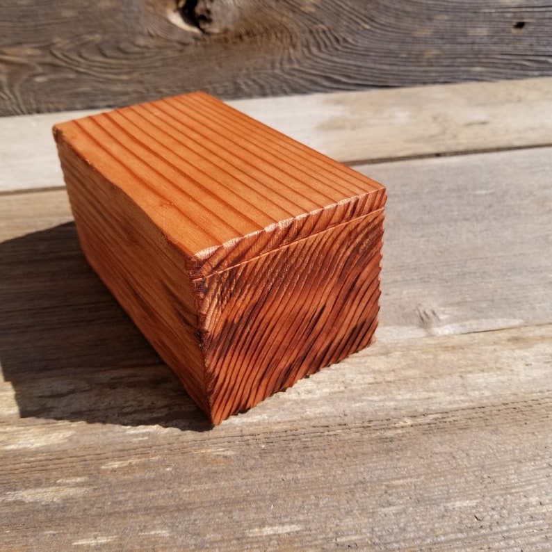 Wood Box Redwood Rustic Handmade California Redwood Jewelry | Etsy