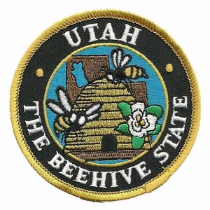 Utah Patch – Utah Beehive State - Travel Patch Iron on – UT Souvenir ...