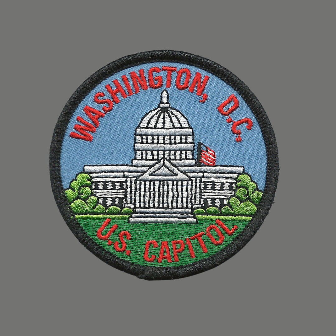 Washington DC Patch – DC State Travel Patch Souvenir Applique 3" Iron ...