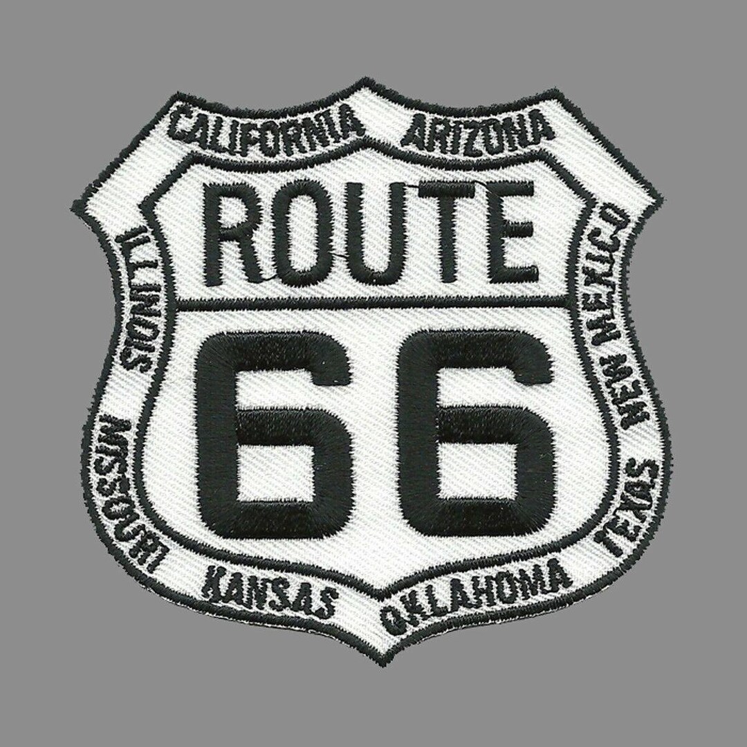 Route 66 Patch With All Route State Names Iron on Embroidered Souvenir ...