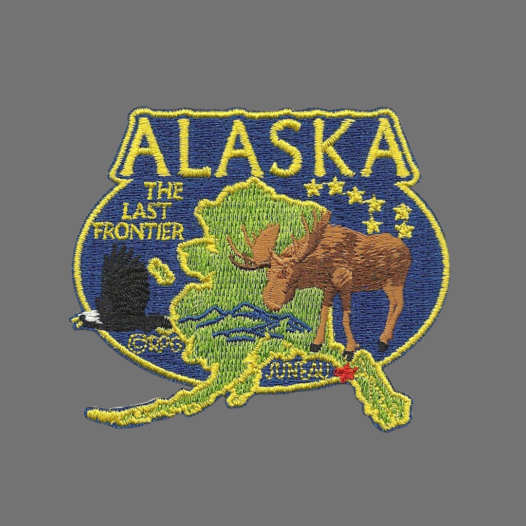 Alaska Patch – AK State Travel Patch Souvenir Applique 3" Iron on the ...