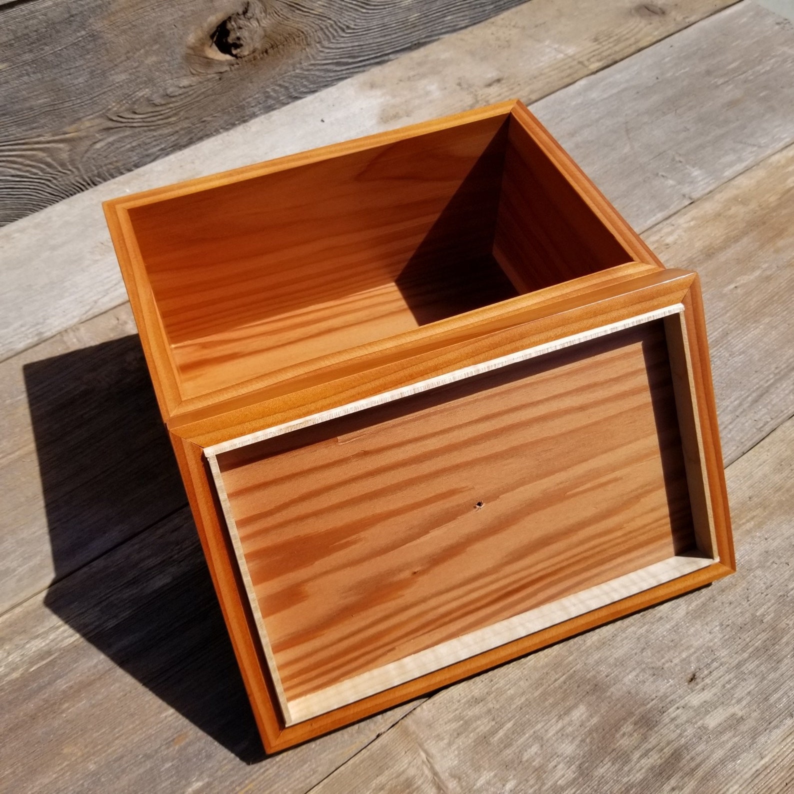 Wood Jewelry Box Redwood Handmade California Storage 276 5th - Etsy