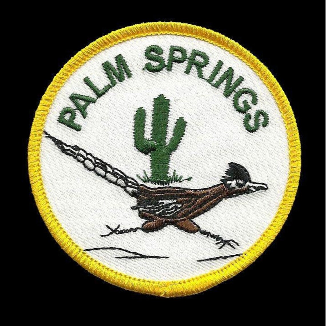 Palm Springs California Iron on Patch Roadrunner California - Etsy