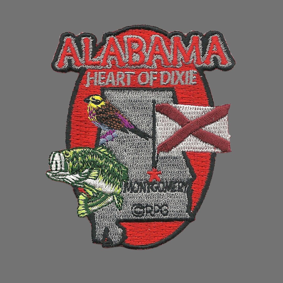 Alabama Patch – AL State Shape- Travel Patch Iron on – Heart of Dixie ...