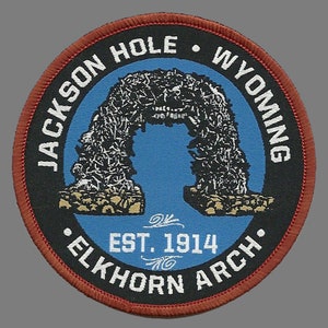 Wyoming Patch – WY Jackson Hole Patch - Travel Iron on Patch – Elkhorn ...