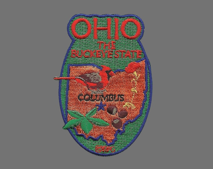 Ohio State Travel Patch OH Souvenir Iron on Embellishment or Applique 3 ...