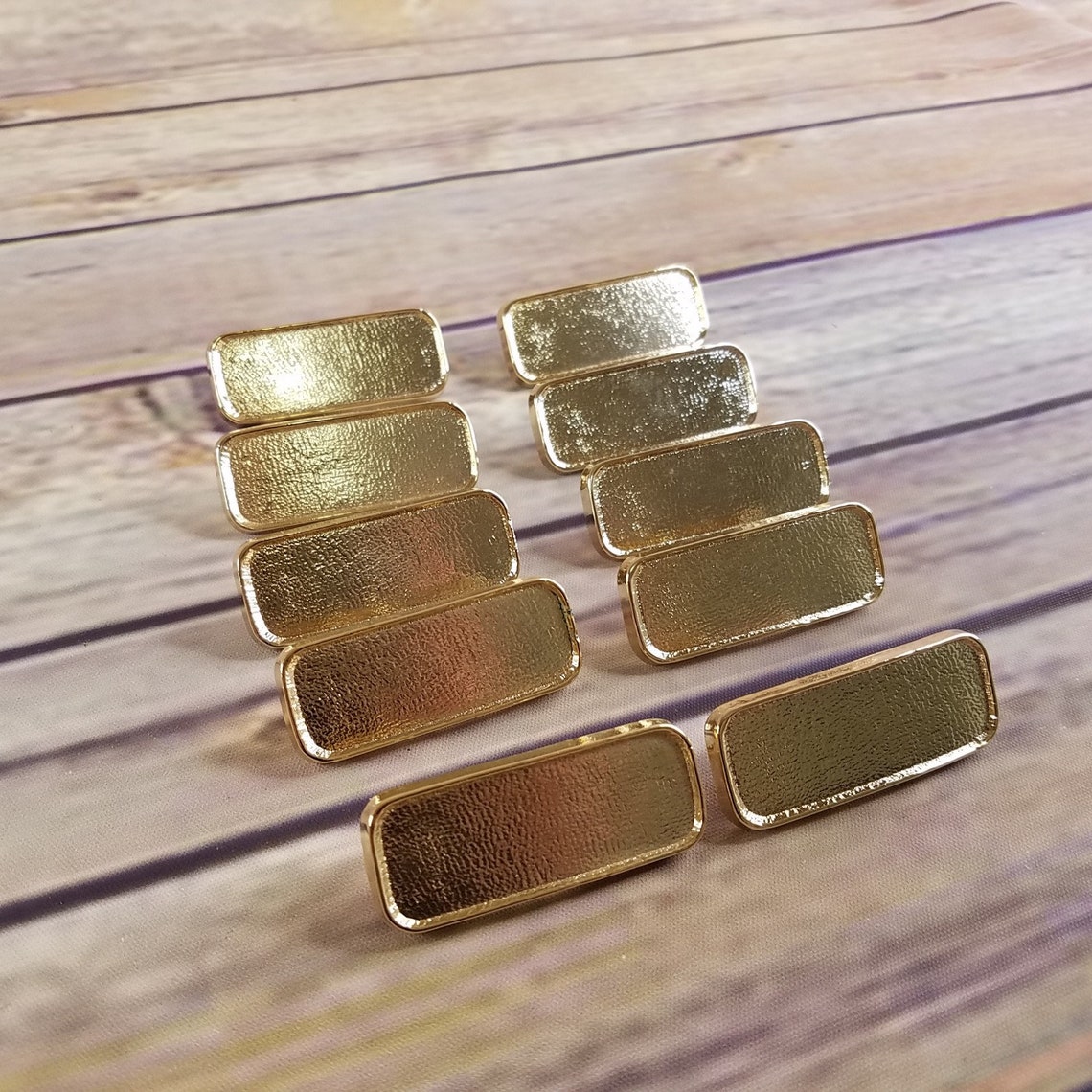 10 SMALL Gold Tone Belt Buckle Blanks - Jewelry Making - Belt Buckle ...