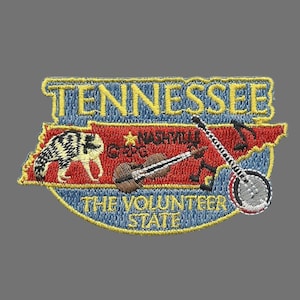 Tennessee Patch – TN State Travel Patch Souvenir Applique 3" Iron on ...