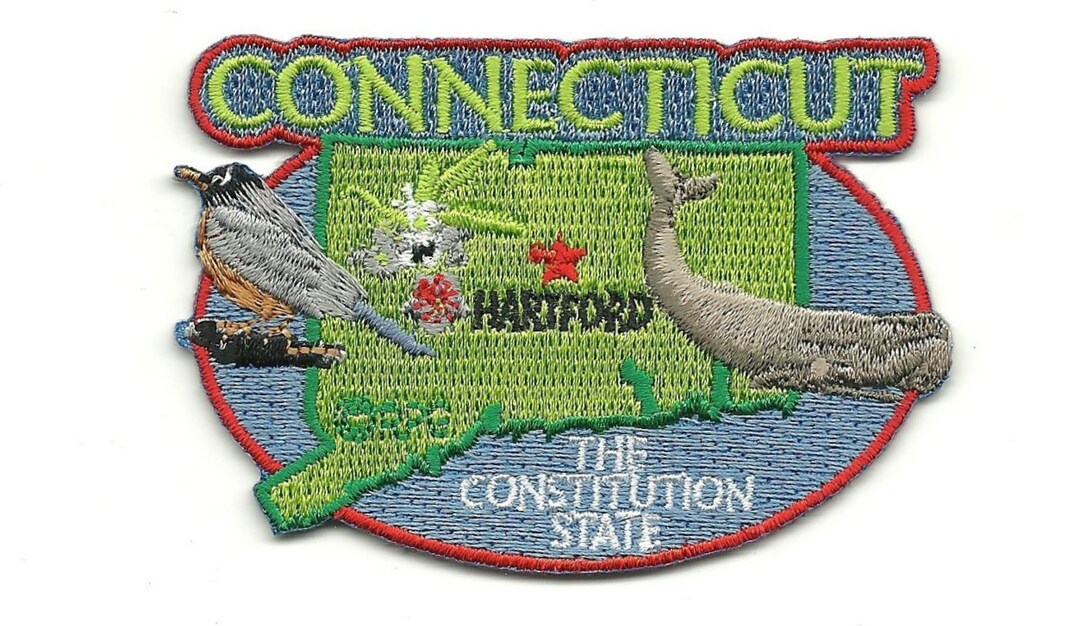 Connecticut Patch – CT State Travel Patch Souvenir Applique 3" Iron on ...