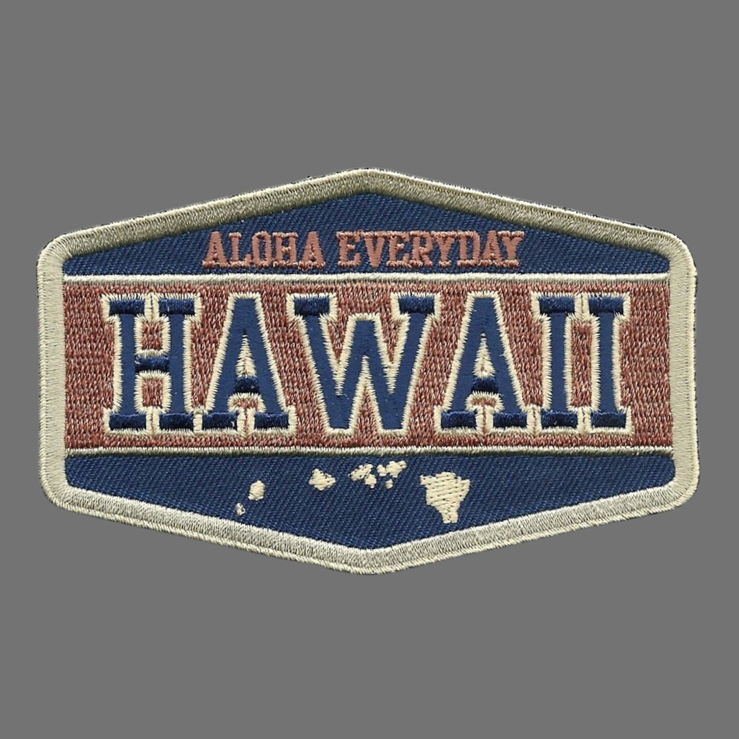 Hawaii Patch HI Souvenir Aloha Everyday Travel Patch Iron on Applique 4 ...