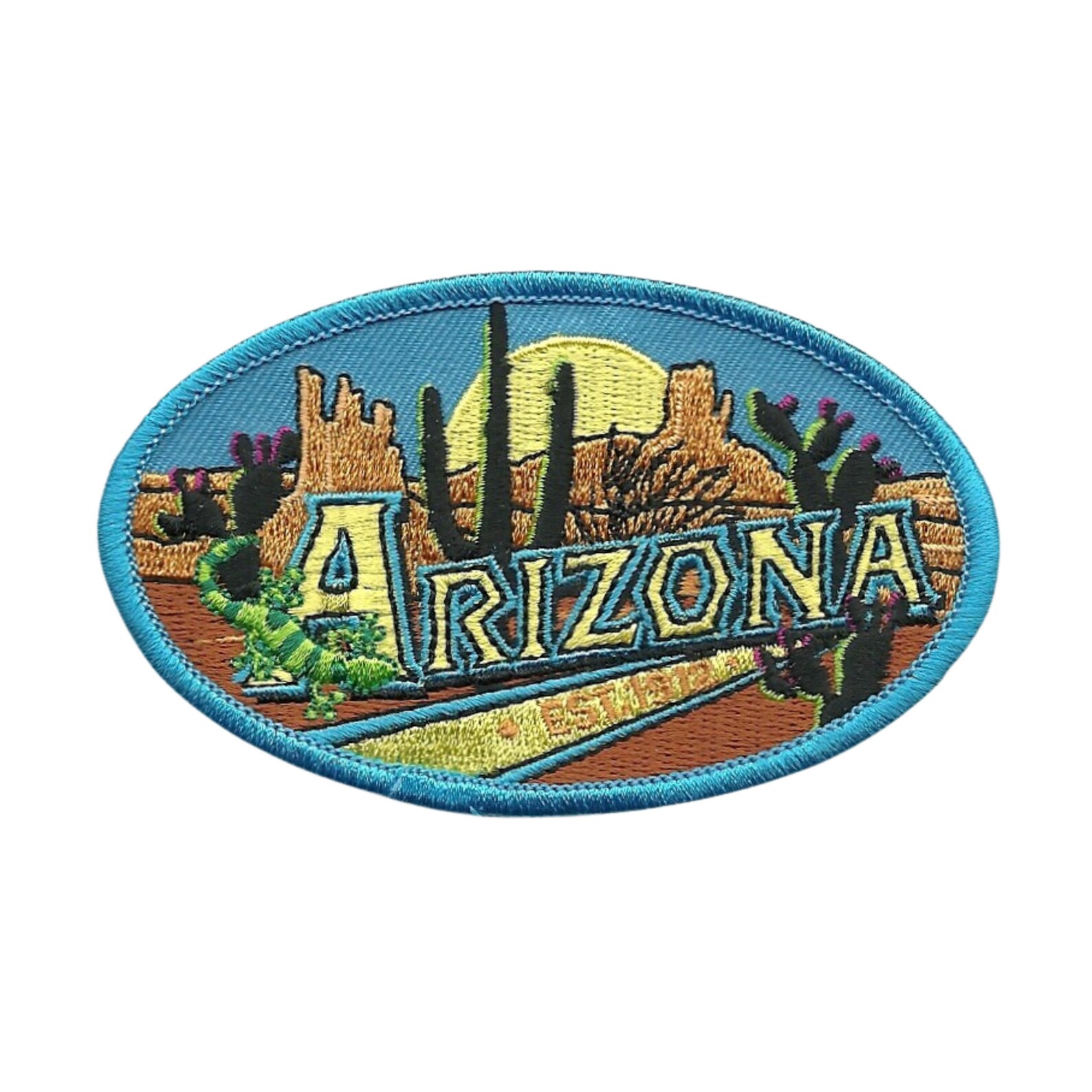 Arizona Patch – Gecko Cactus Rock Formations Sun – Travel Patch AZ ...