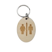 Large Restroom Keychain, Oversized Bathroom Pass, Giant Toilet Key Ring ...