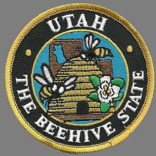 Utah Patch Utah Beehive State Travel Patch Iron on UT - Etsy