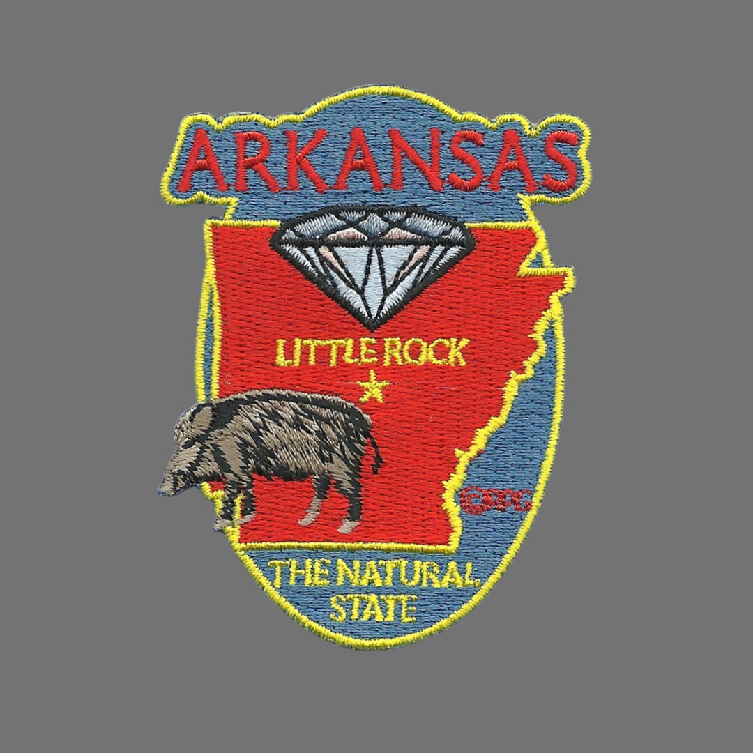 Arkansas Patch – AR State Shape- Travel Patch Iron on – the Natural ...