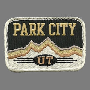 Park City Utah Patch – UT Mountains – Vintage Retro Travel Patch Iron ...