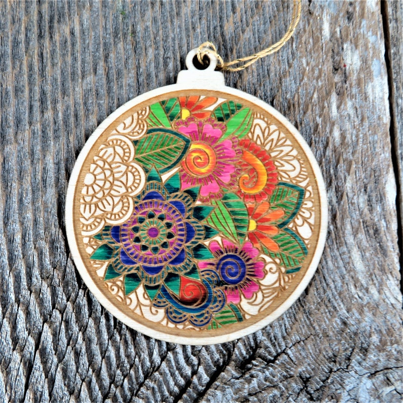 Color Your Own Wood Art ONLY DIY Wood Ornament - Adult Coloring Project ...