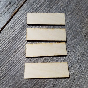 Wood Cutout Rectangles 3 Inch Unfinished Wood Lot of 12 Wood Blank ...