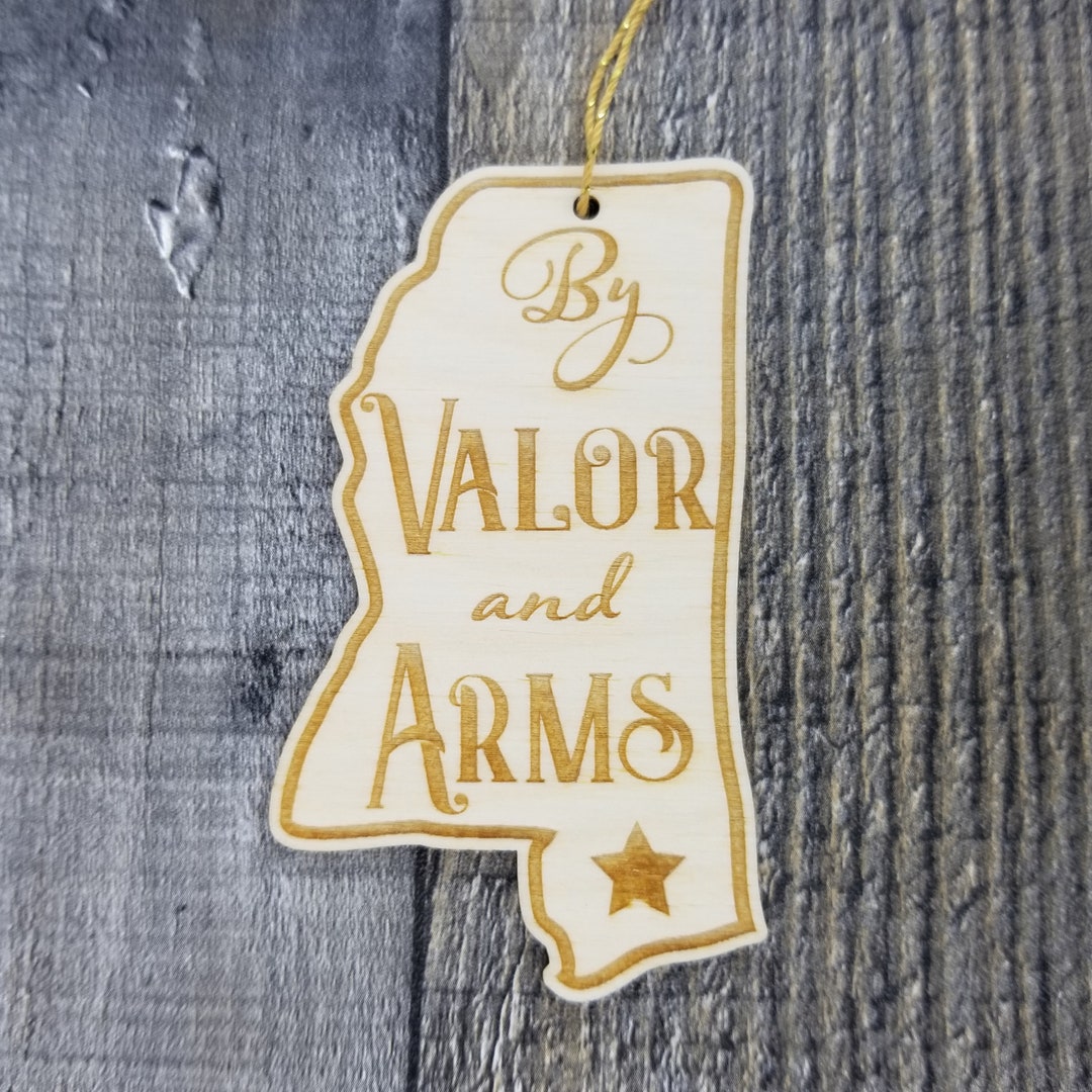 Mississippi Wood Ornament MS State Shape With State Motto Handmade Wood ...