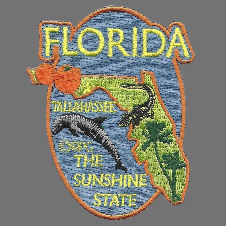 Florida Patch State Travel Patch FL Souvenir Embellishment - Etsy