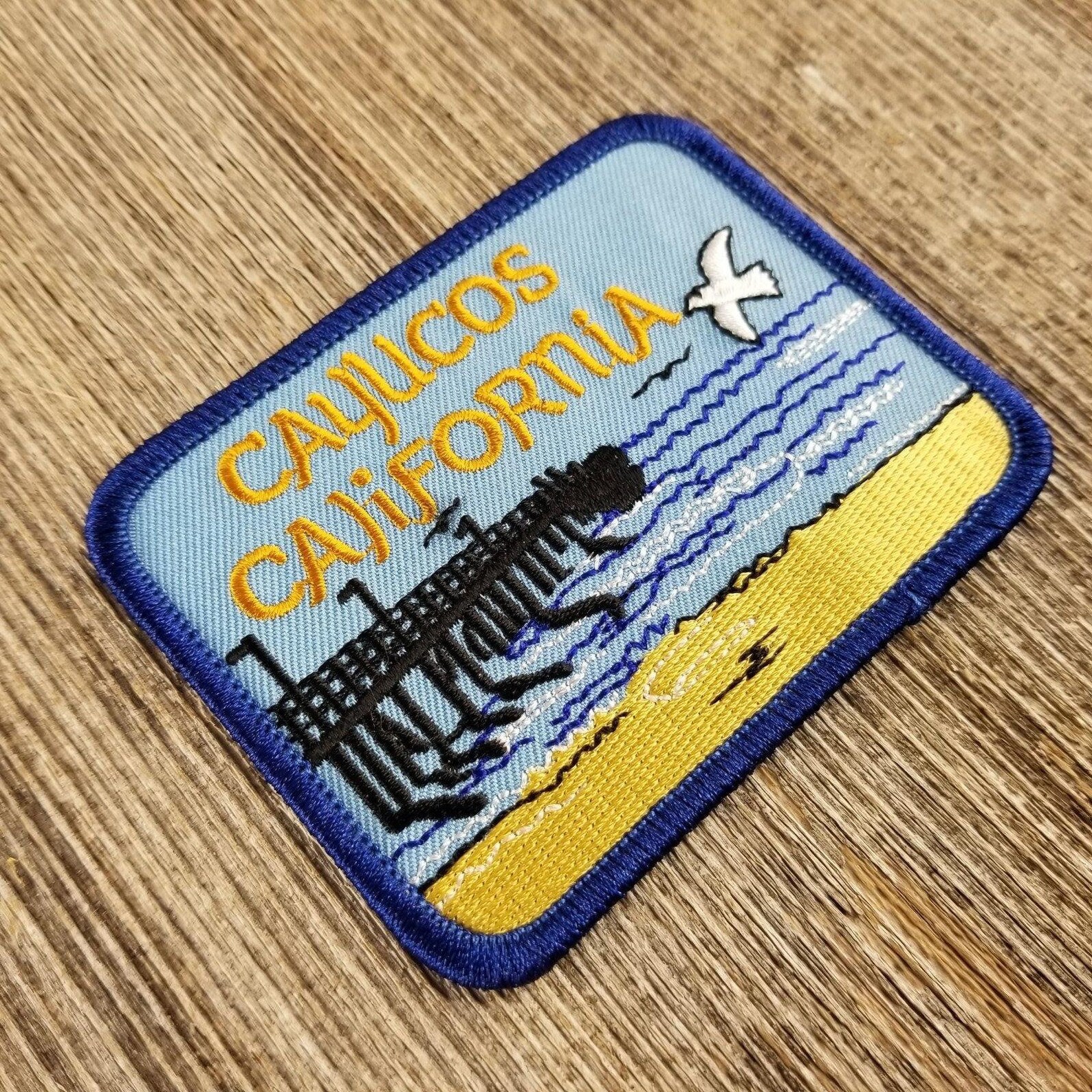 Cayucos Pier California Iron on Patch Rectangle California | Etsy