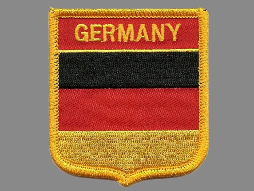 Germany Flag Patch – Iron on – Shield – Country Pride – Travel Patch ...