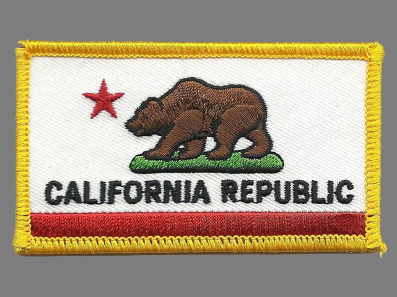 California Patch Grizzly Bear CA Republic Flag Uniform Badge - Etsy