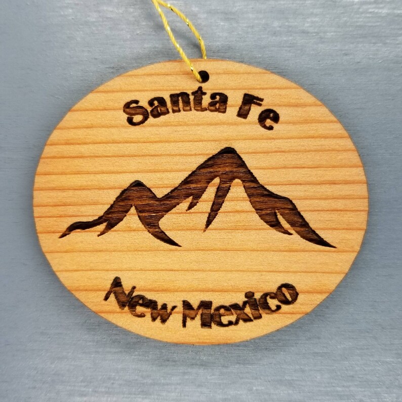 Santa Fe Ornament Handmade Wood Ornament New Mexico Souvenir - Etsy