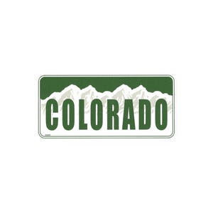 Colorado License Plate Decal – Colorado Decal - CO Travel Sticker ...