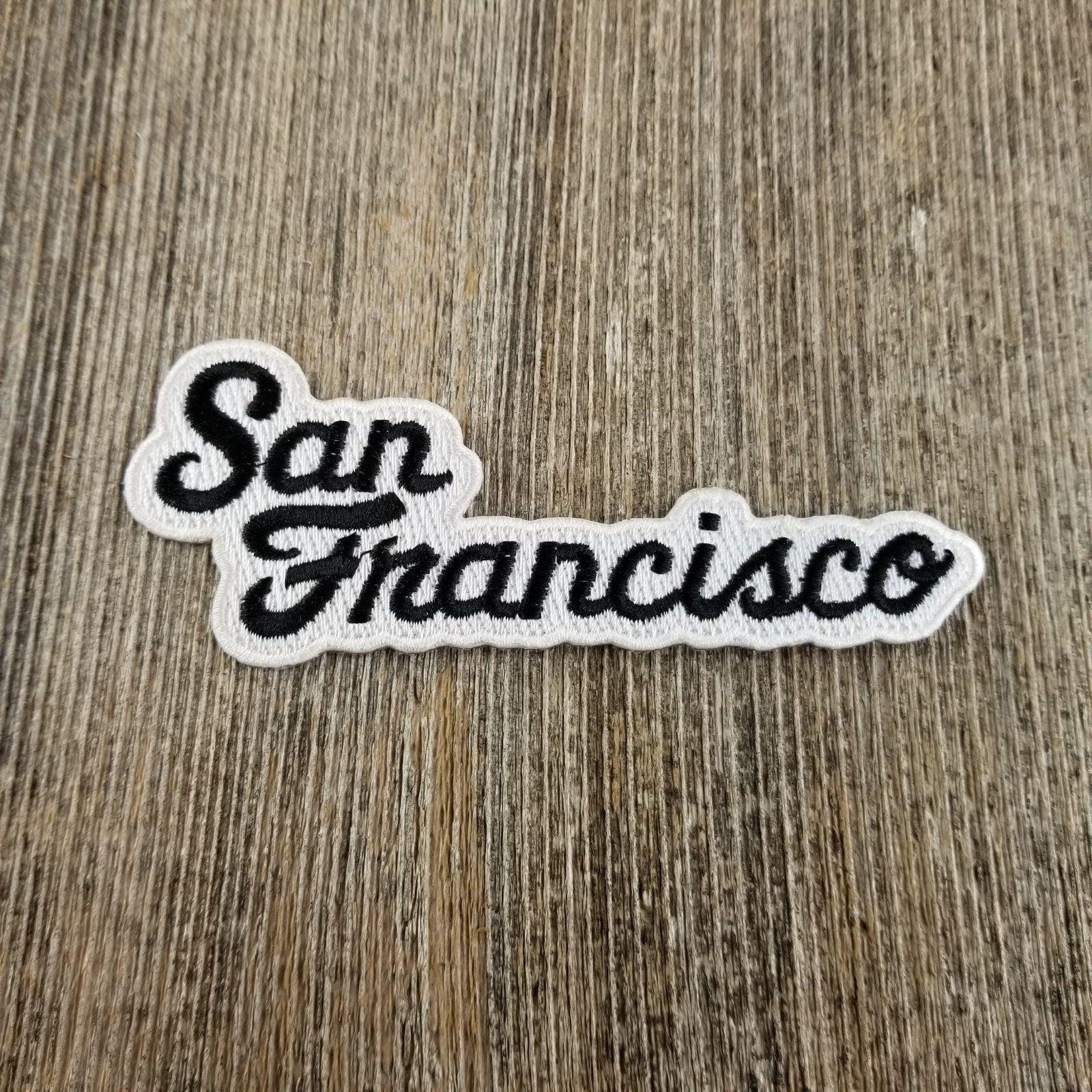 San Francisco Patch – Script Cursive Font – Black and White – Travel ...