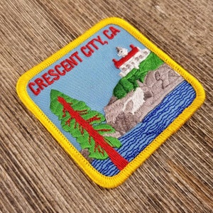 California Patch – Crescent City – Ocean and Redwoods Iron on Patch ...