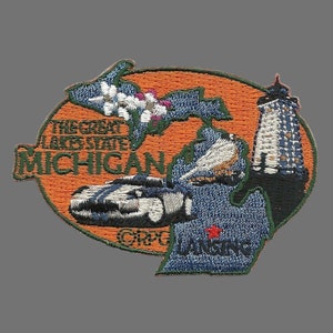 Michigan Patch – MI State Travel Patch Souvenir Applique 3" the Great ...