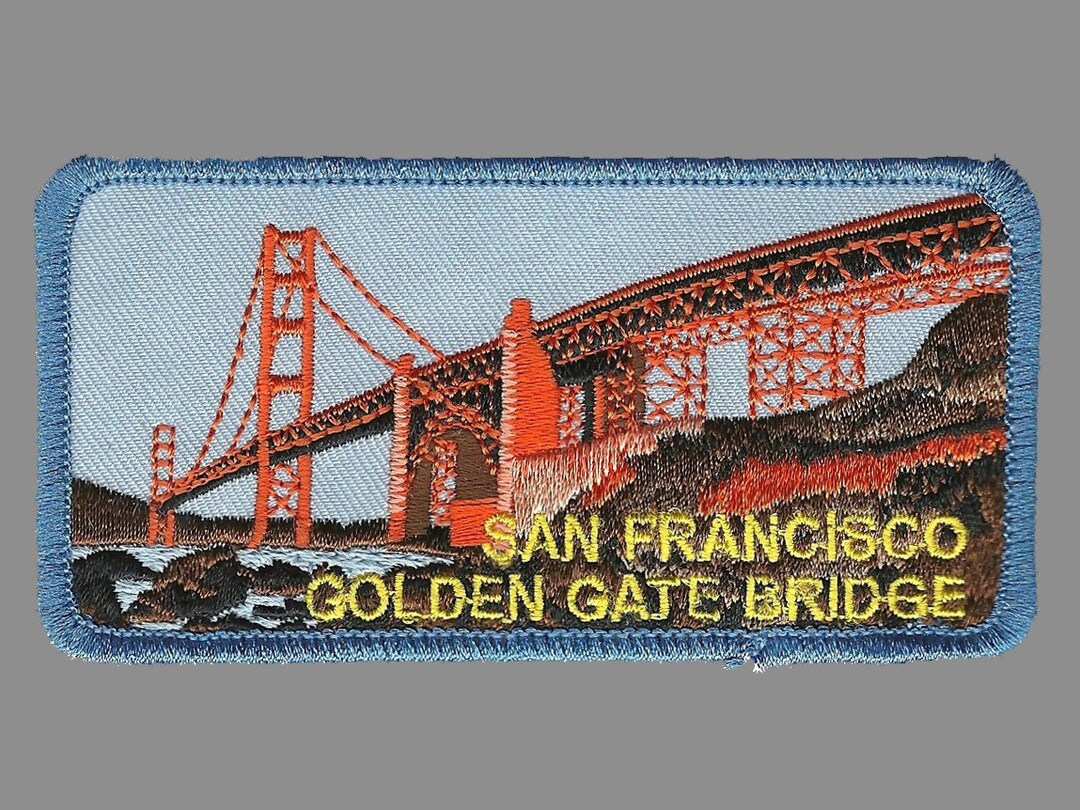 Golden Gate Bridge West View Patch Iron on San Francisco California ...