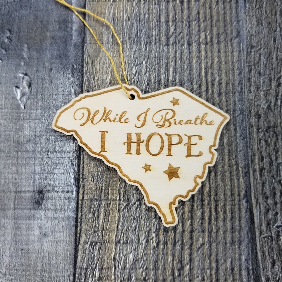 South Carolina Ornament SC State Shape With State Motto Handmade Wood ...